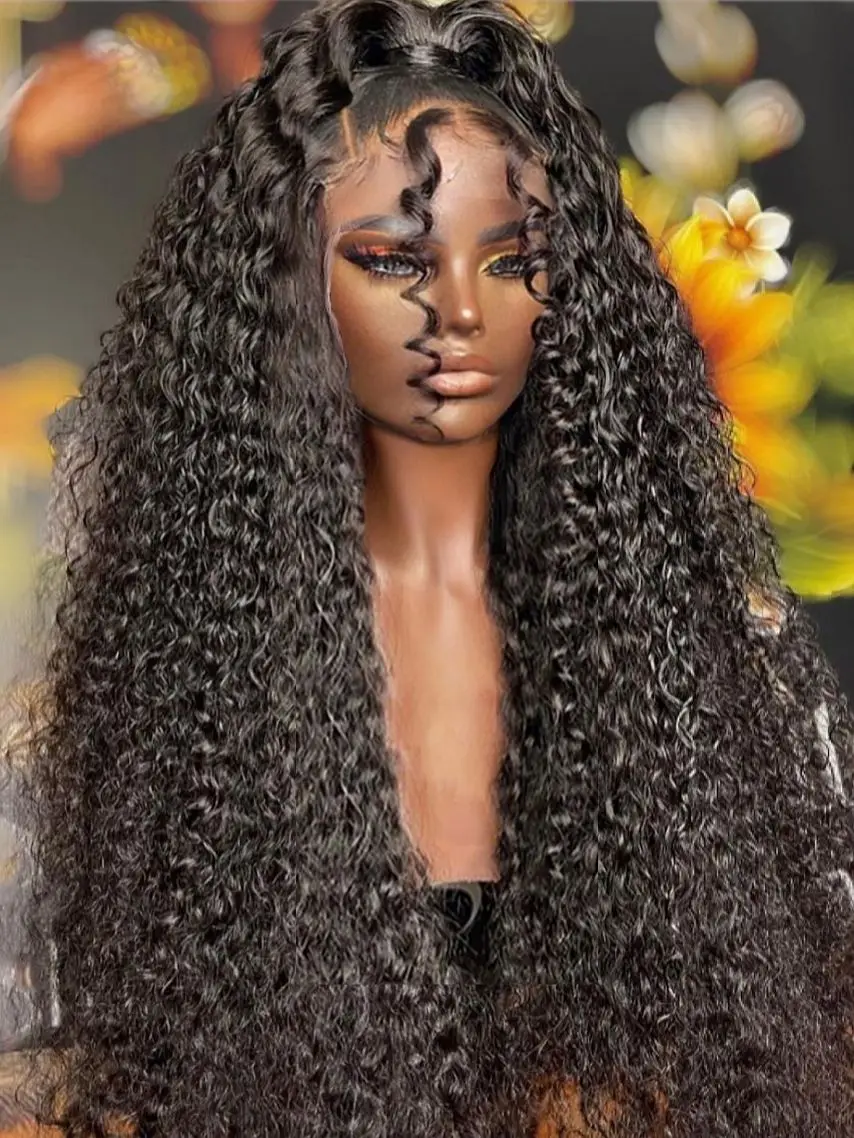 Peluca de cabello humano rizado de 40 pulgadas para mujer, postizo de ...