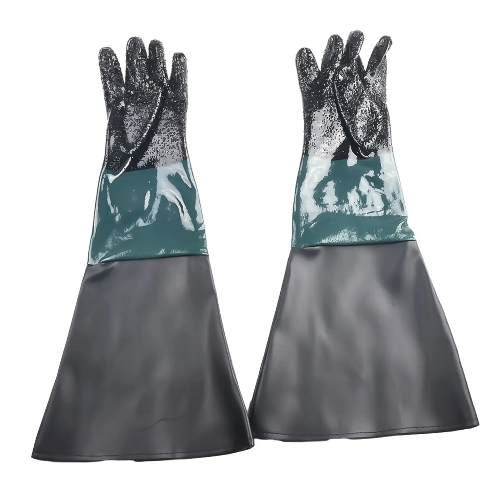 1 Pair PVC Sandblasting Gloves 11.8" Diameter Opening For Sandblaster ...