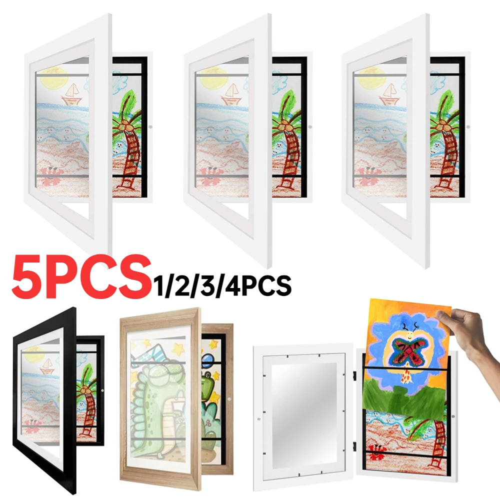 Artwork-Picture-Frame-Easy-Change-Wooden-Frames-Front-Opening-Wall ...