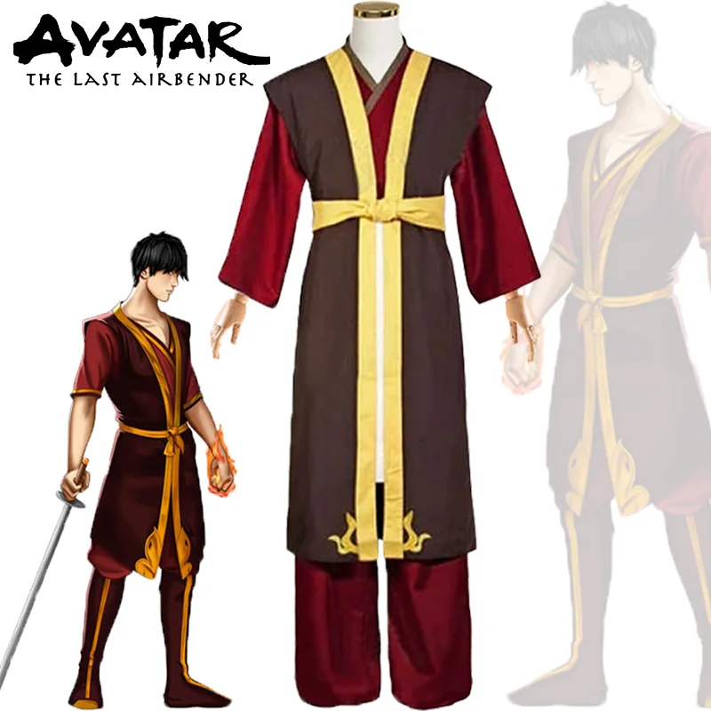Avatar-The-Last-Airbender-Zuko-Cosplay-Costume-Top-Pants-Uniform-Suit ...