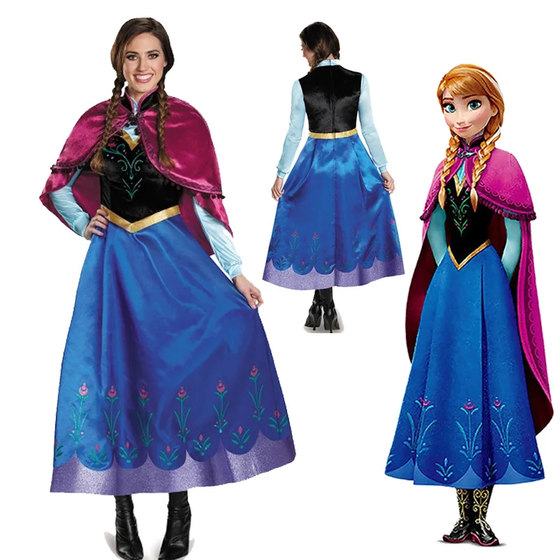 Frozen-Anna-Cosplay-Costume-Dress-Princess-Anna-Costume-Dress-Cape ...