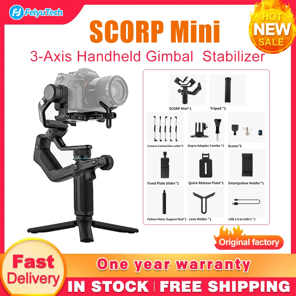 FeiyuTech-SCORP-Mini-3-Axis-Handheld-All-in-One-Gimbal-Stabilizer-for ...