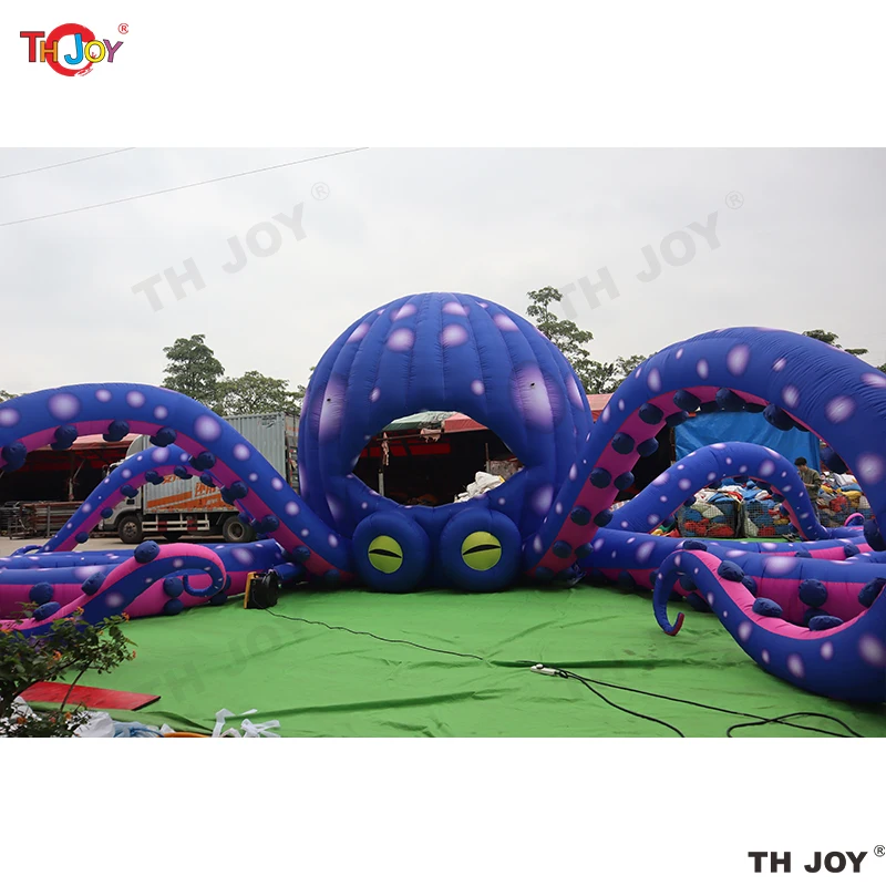 10m Giant Inflatable DJ Octopus Cabin Background Wall Booth Balloon For ...