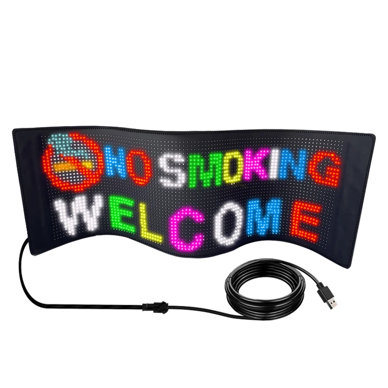 Soft-Flexible-Sign-Car-Rear-Window-Led-Display-Sign-RGB-Full-Color-APP ...