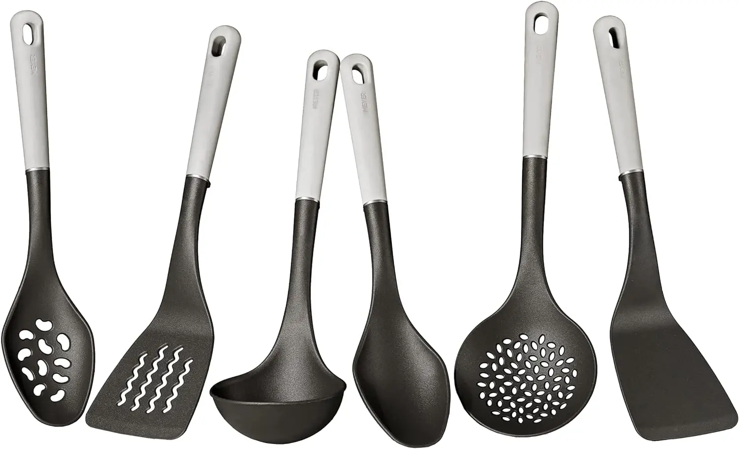 Everyday-Nylon-Tools-Cooking-Utensils-Set-6-Piece-Black-with-Gray ...