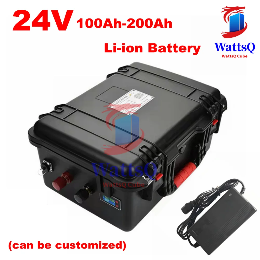 24V 100Ah 120Ah 150Ah 180Ah 200Ah lithium Li-ion battery 24v with BMS ...