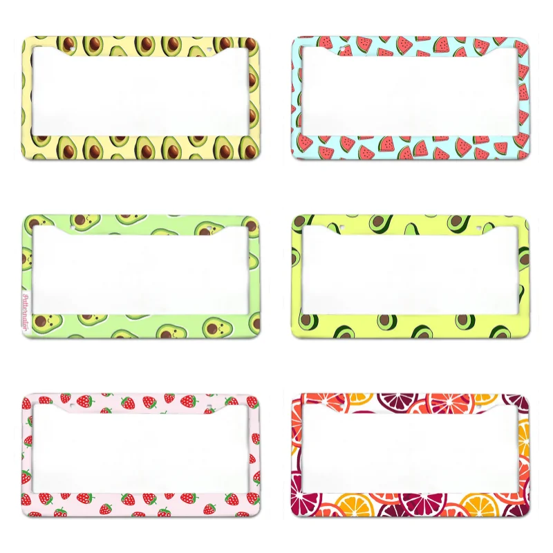 Delicious Food Pattern American Standard Aluminum Alloy Car License ...
