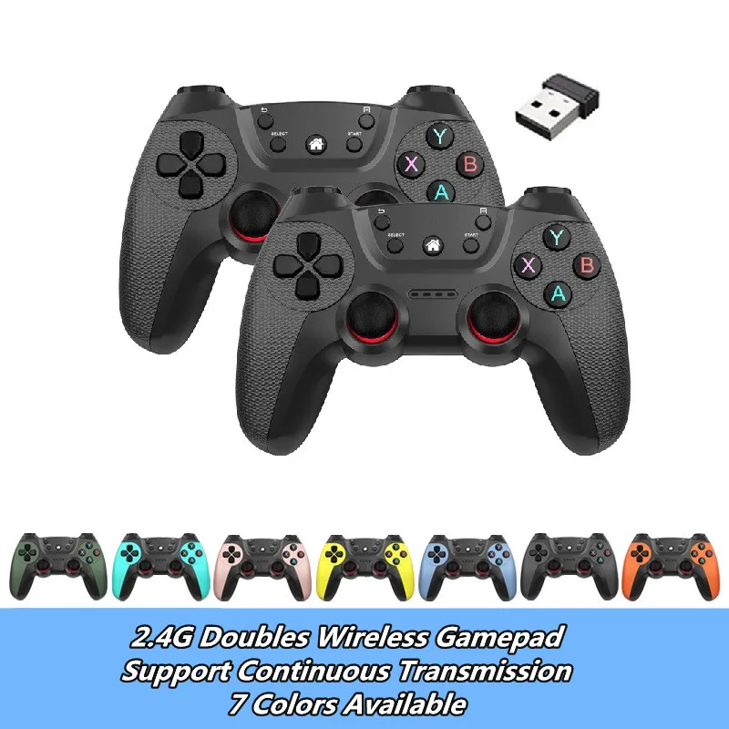 CM 029D Dual Wireless Gamepad, 2.4G, Controlador de jogo, Suporte Handle, PC, Linux, Android, TV ...
