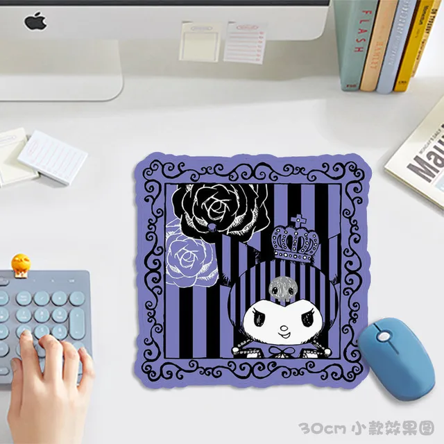 Sanrio Kawaii Kuromi Table Mat Shaped Computer Portable Waterproof and ...