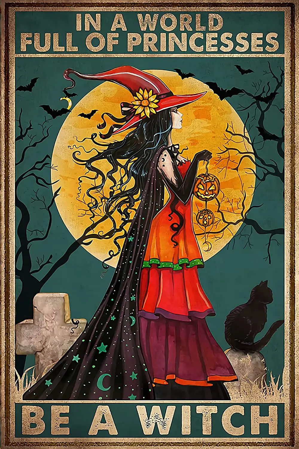 Signs Witch | Tin Sign Wall Witch | Metal Signs Witches | Metal Sign ...
