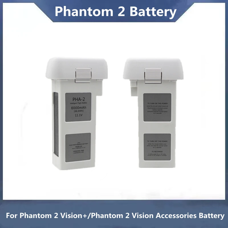 For Phantom 2 Vision+ Battery High Capacity 6000 mAh Batteries ...