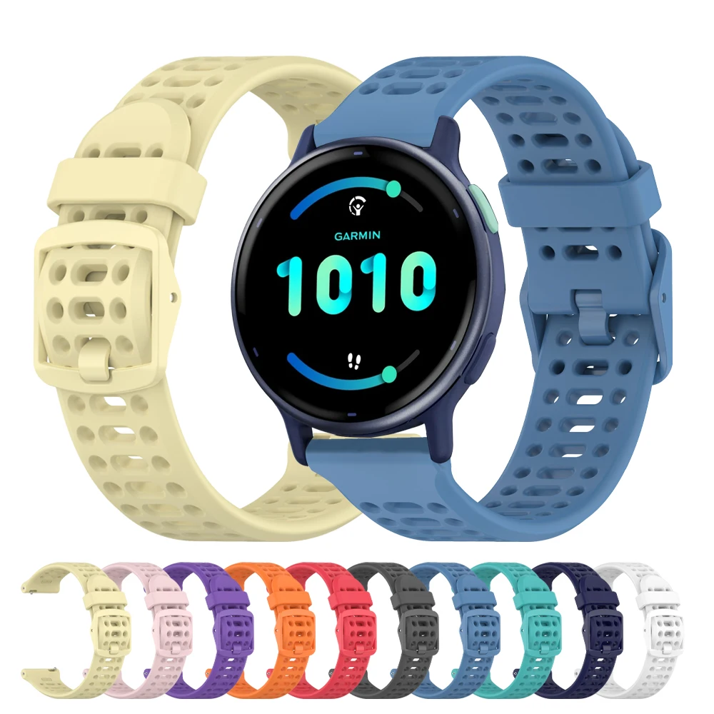 1pcs Sports 20mm 22mm Silicone Strap for Garmin Vivoactive 6/5/4 Band ...
