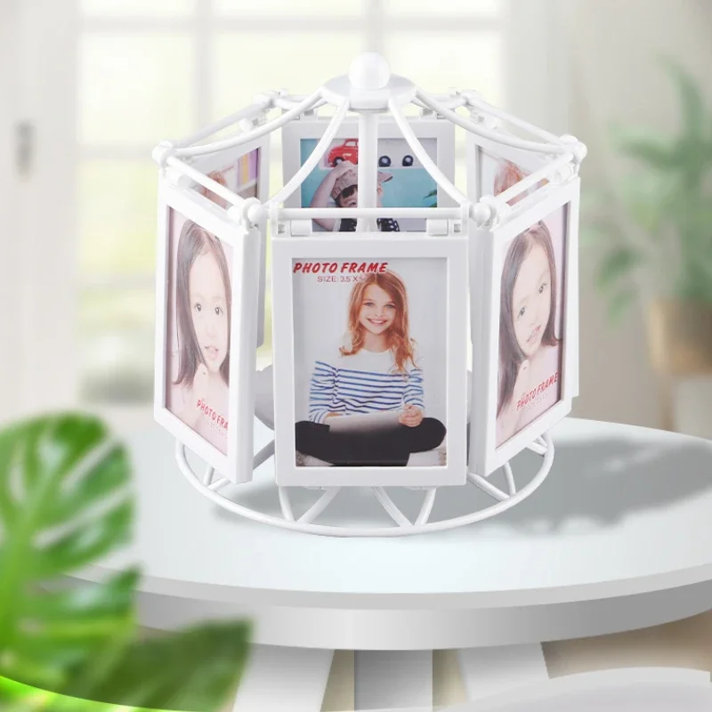 Vintage Rotating Picture Music Photo Frame Desktop Picture Display ...