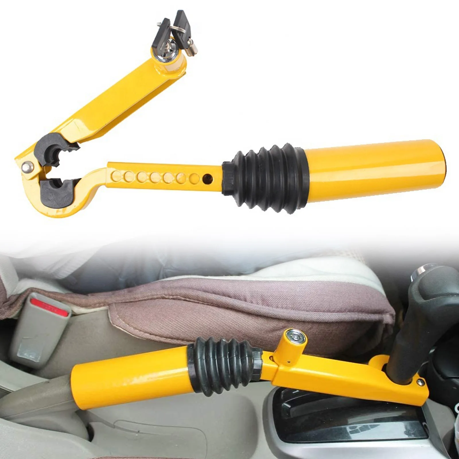 Car-Handbrake-to-Gear-Stick-Lock-Car-Lock-Car-Anti-Theft-Lock-Gear-for ...