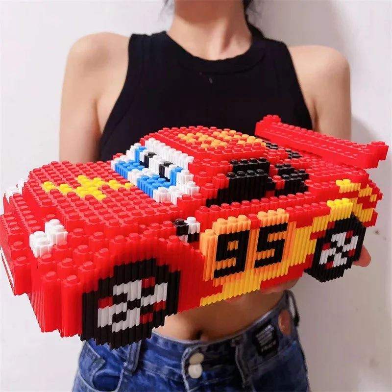 Disney-Cartoon Pixar Cars 3 Blocos de Construção Diamante, Relâmpago ...