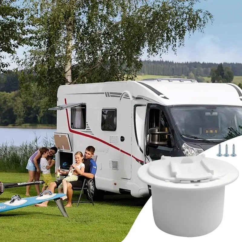 RV Cord Cover White Round RV Cable Cover RV Cable Pass Through With ...