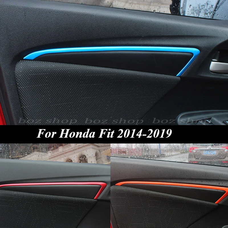 For Honda Fit 2014-2019 Car Door Trim Sticker Interior Modified ...