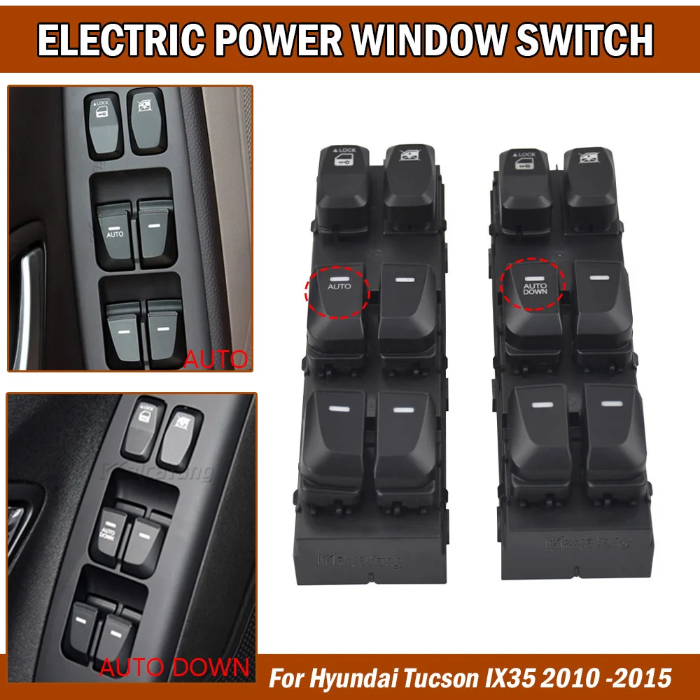 Car Accessories Left Hand Driver Power Master Window Switch 935712S000 ...