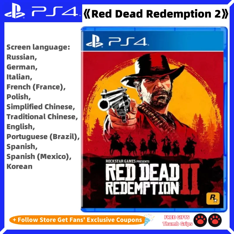Sony-Genuine-Licensed-Playstation-4-PS4-Red-Dead-Redemption-2-RDR2-Game ...