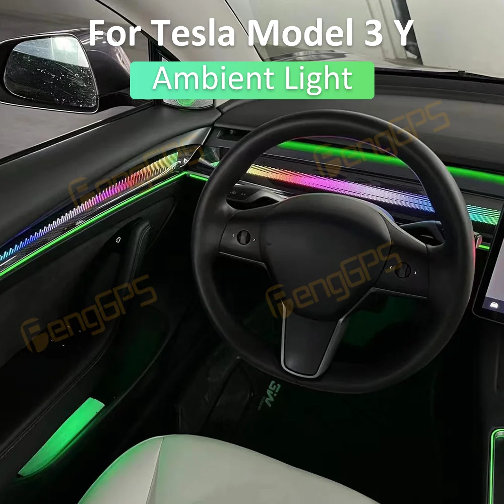 Car-Ambient-Light-For-Tesla-Model-3-Y-Interior-Center-Dashboard-Panel ...