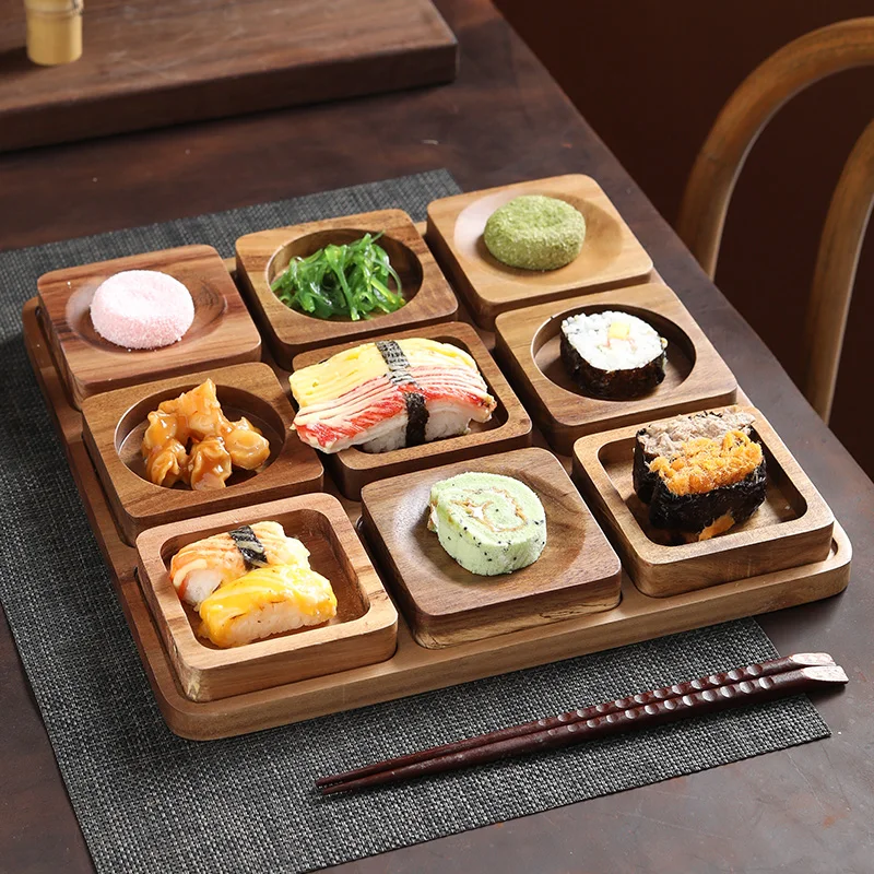 Kunomiya-Japanese-Creative-Sushi-Plate-Solid-Wood-Tray-Specialty-Dish ...