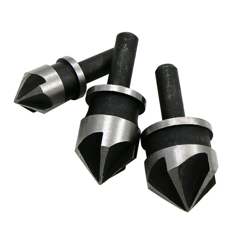 3PC-90-Degree-round-Handle-Black-Five-Edge-Chamferer-12-19mm-Deburring ...