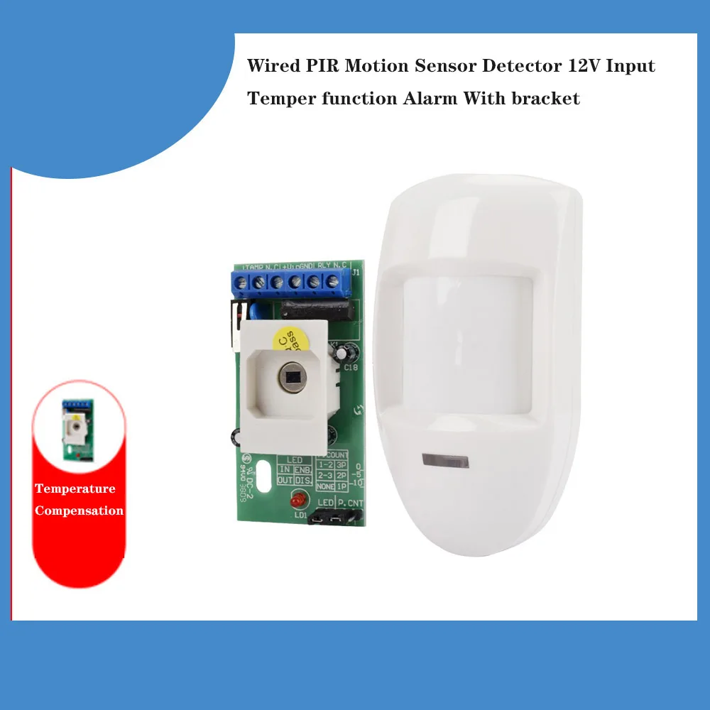 Wired-PIR-Motion-Sensor-Detector-12V-Input-Temper-function-Alarm-With ...
