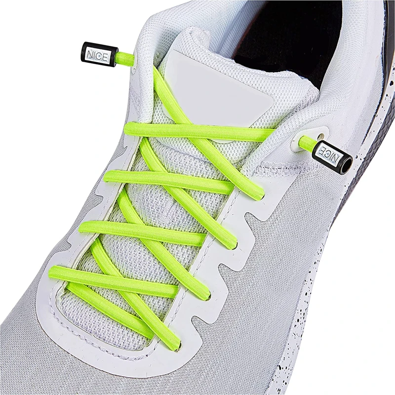 Round Elastic Shoelace Without Tying Stretch Shoelaces for Sneakers No ...