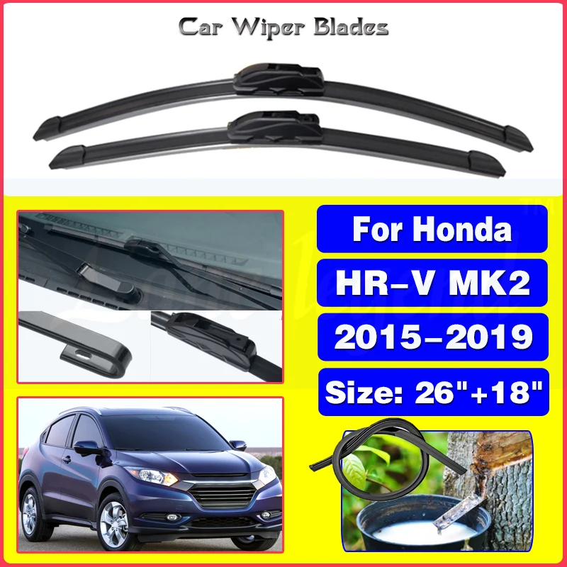 For-Honda-HR-V-HRV-MK2-2015-2016-2017-2018-2019-Front-Wiper-Blades ...