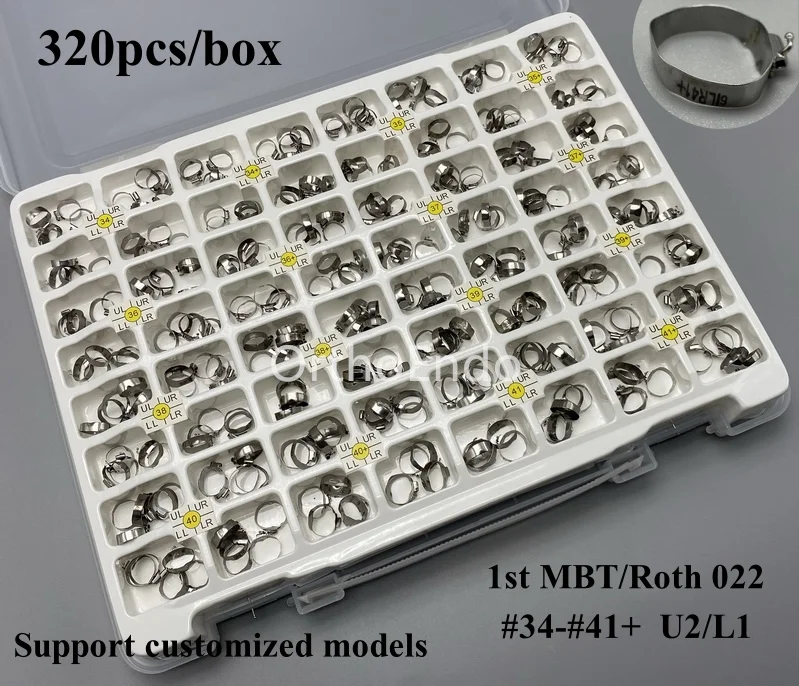 320Pcs-Box-Dental-Orthodontic-Plain-Molar-Bands-Buccal-Tubes-Kit-1st ...