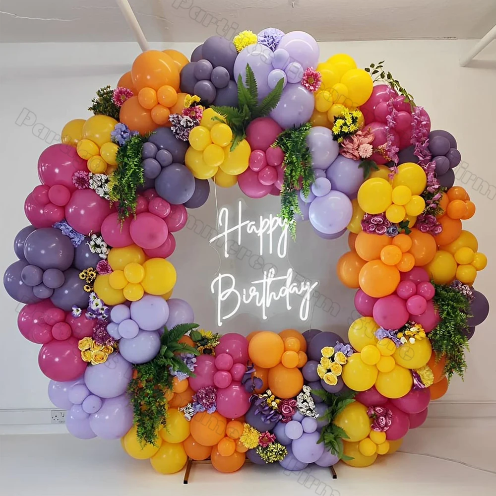 157pcs-Pastel-Balloons-Garland-Arch-Kit-Taro-Purple-Yellow-Orange ...