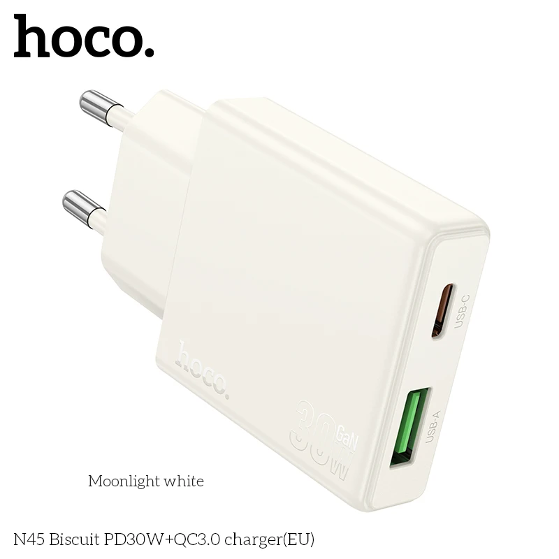 HOCO-N45-30W-USB-A-Type-C-Charger-Quick-Charge-USB-Fast-Wall-Charger ...