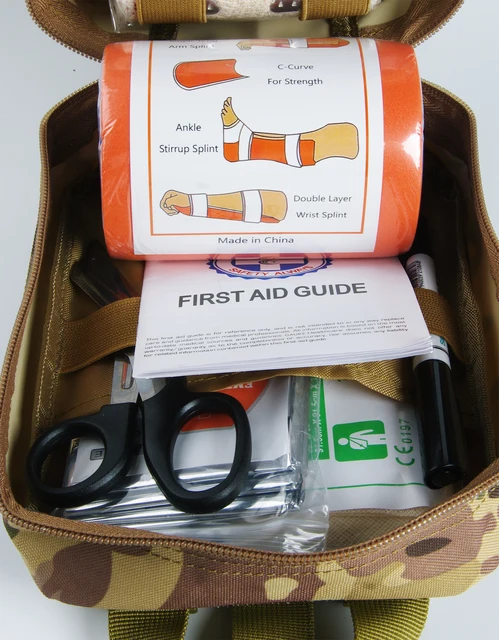 First Aid Survival Kit Tactical IFAK Pouch Supplied full set Molle ...
