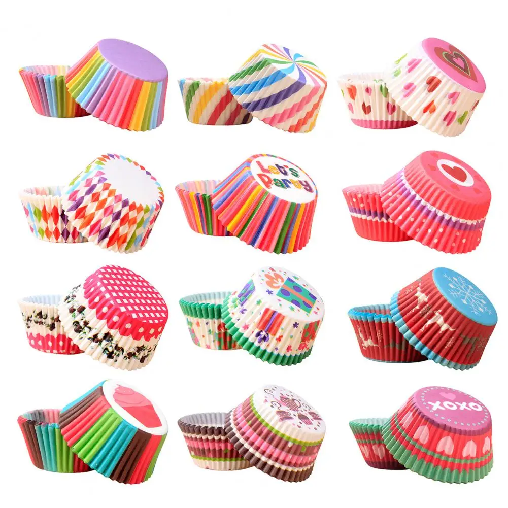 100Pcs-DIY-Wrap-Cupcake-Liner-Cartoon-Pattern-Muffin-Cup-Paper ...