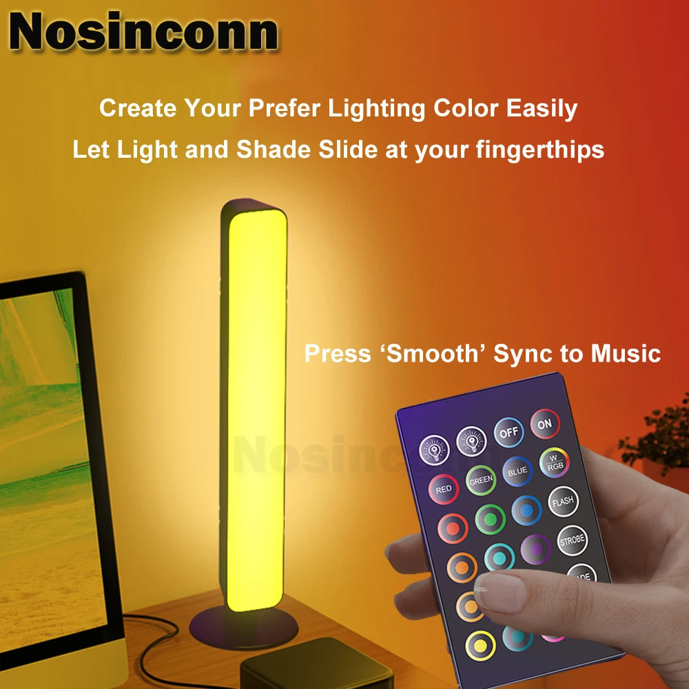 RGB-Color-Changing-LED-Light-Bar-Music-Sync-Night-Light-Control-4-Modos ...