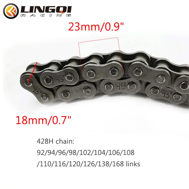 Dirt-Pit-Bike-Transmission-Drive-Chain-428H-Motorcycle-92-168-Links ...
