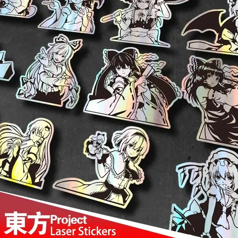 18-30cm-Hot-Game-Girls-Anime-Laser-Stationery-Sticker-Reflective ...