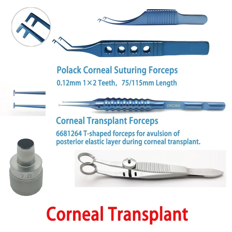 Polack Corneal Suturing Forceps Trocar Forceps Corneal Transplant ...