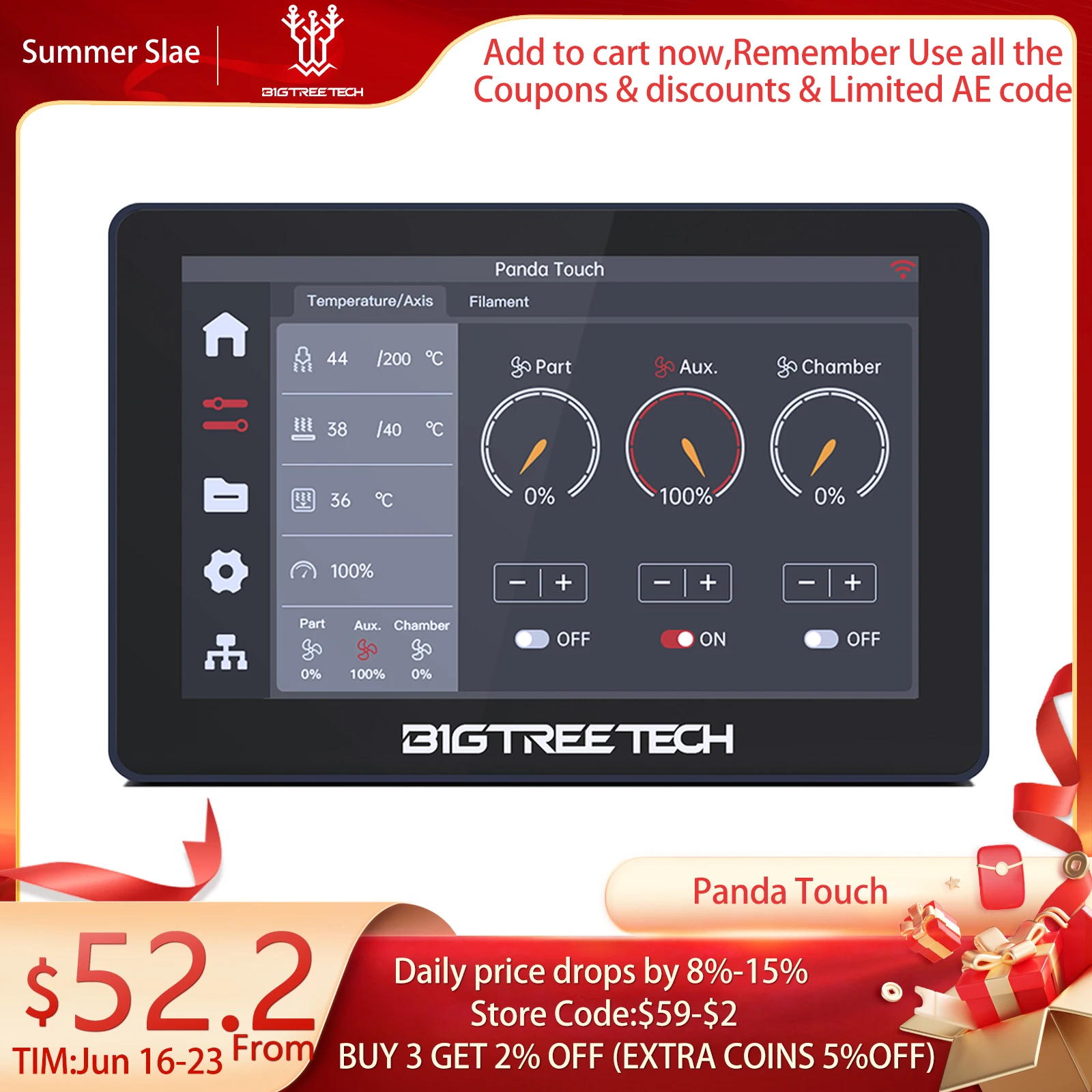 BIGTREETECH-Panda-Touch-5-Inch-Touch-Screen-Wifi-Display-For-Bambulab ...