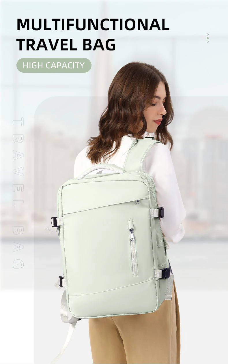 Expandable Airplane Travel Backpack For Women Men Laptop Bag Luggage ...
