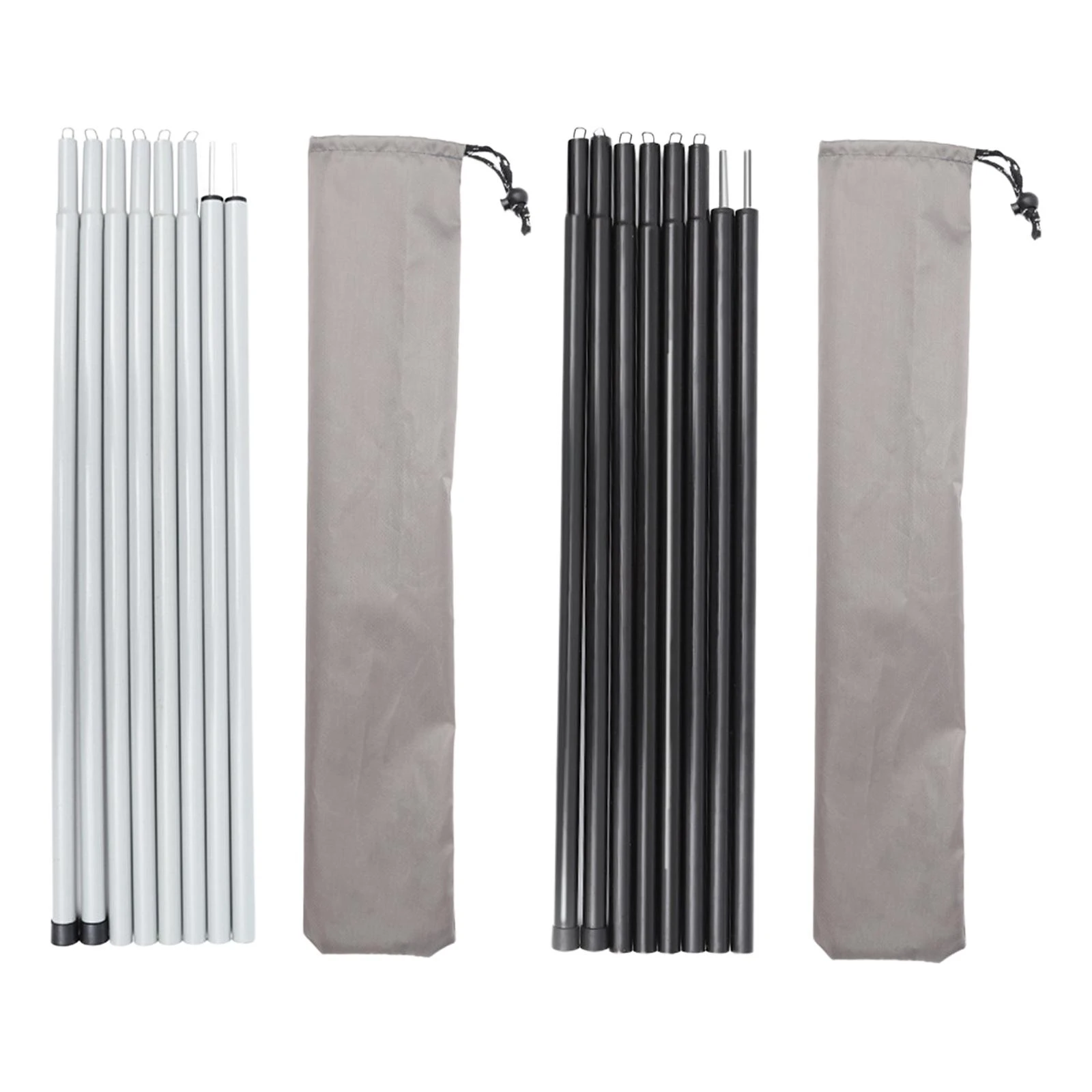 Adjustable Tarp Poles Iron Awning Support Pole With Storage Bag ...