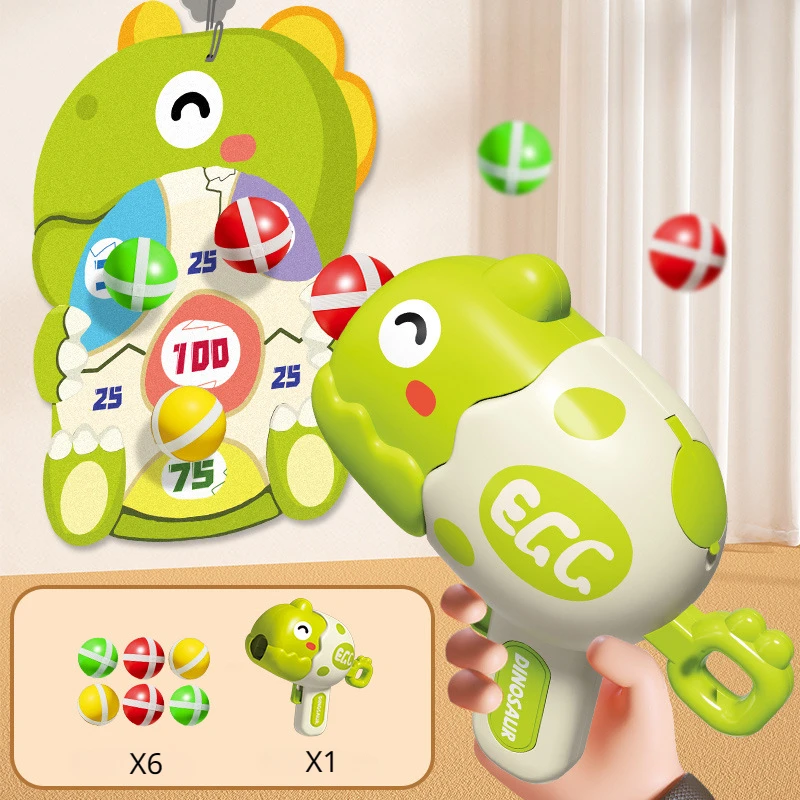 Dinosaur-Sticky-Ball-Toy-Gun-Funny-Pistol-with-Target-Animal-shaped ...