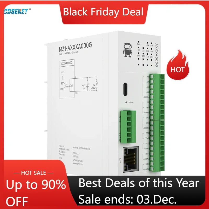 16DI-Remote-IO-Module-RS485-Ethernet-RJ45-CDSENET-M31-AXXXA000G-Analog ...