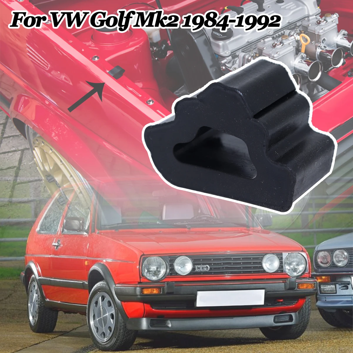 Engine-Cover-Bonnet-Wing-Guide-Rubber-For-VW-Golf-Mk2-Hood-Stop-Buffer ...