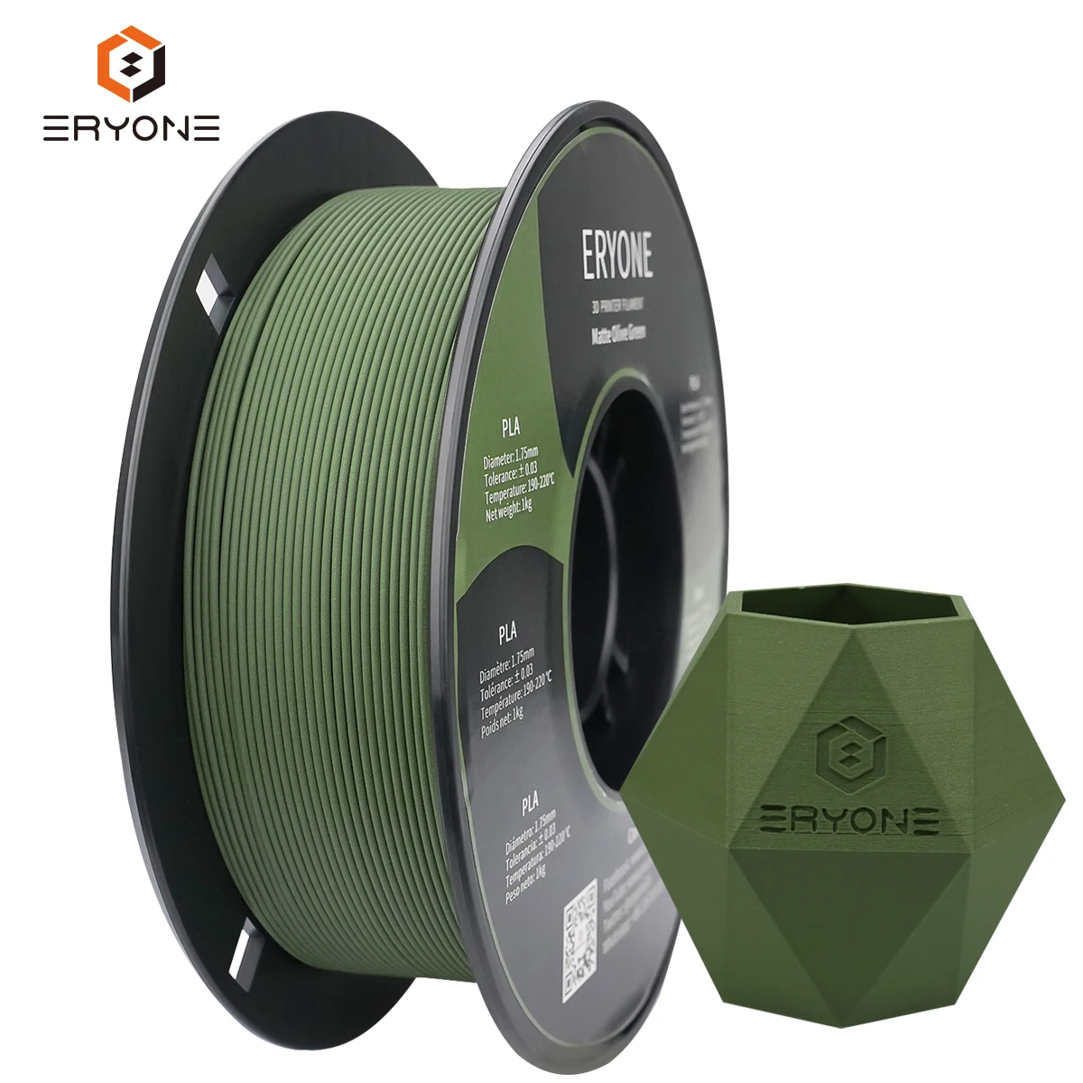 ERYONE-Matte-PLA-Filament-1KG-Spool-1-75mm-1-45-Density-g-cm3-Matte-PLA ...