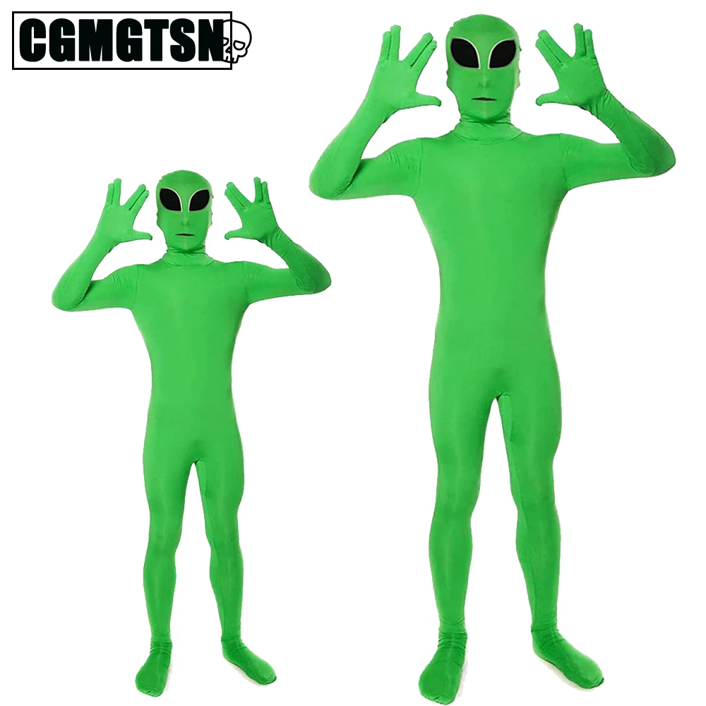 CGMGTSN-Alien-Cosplay-Costume-Green-Jumpsuits-and-Helmet-Suit-Christmas ...