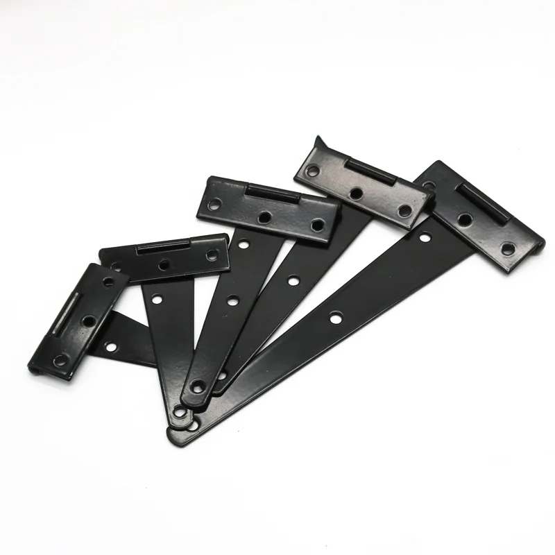 2-4-6Pcs-Black-Paint-T-Shape-Triangle-Hinge-Cabinet-Shed-Wooden-Door ...