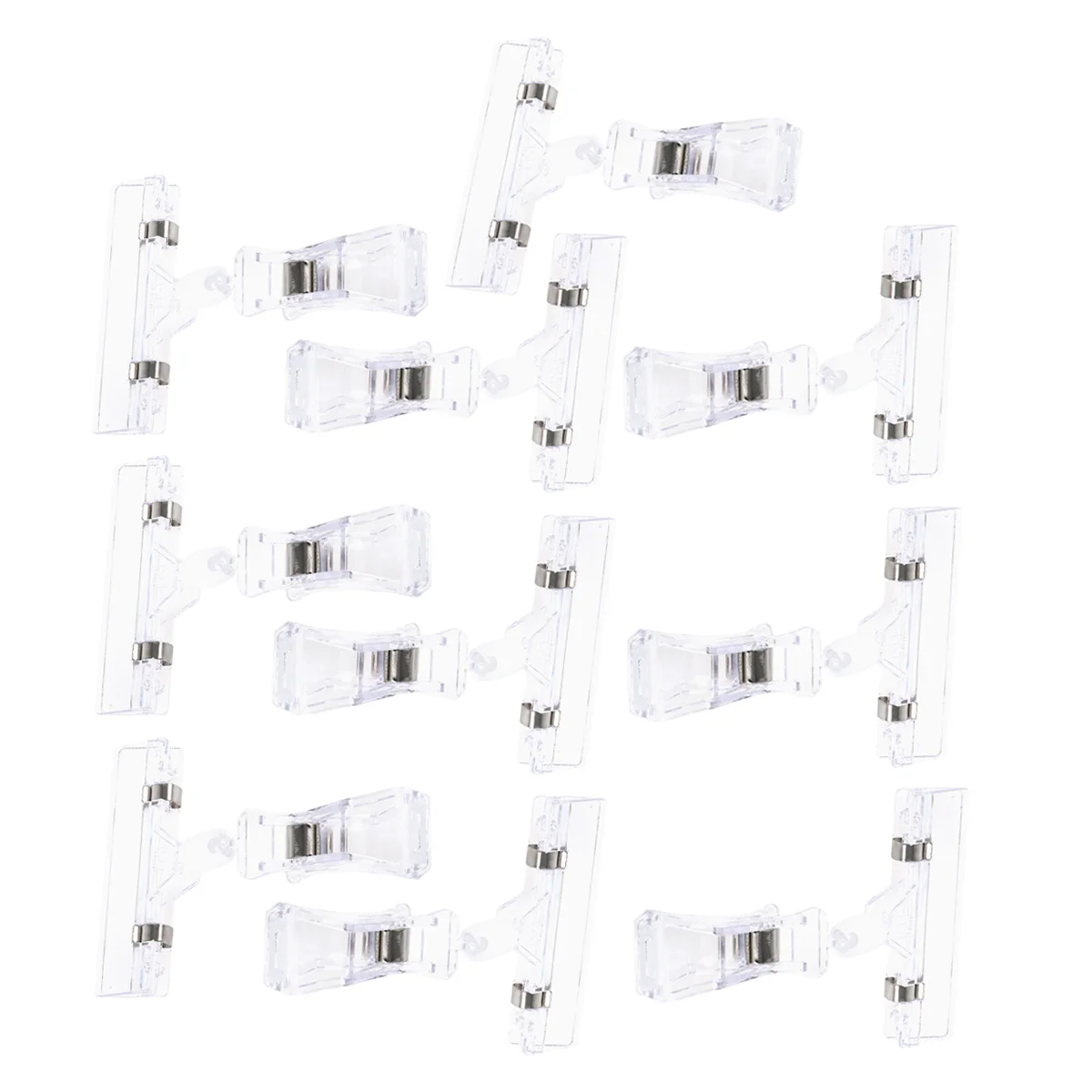 10PCS-Plastic-Transparent-Label-Clips-Price-Tag-Clamp-Note-Fixator-for ...