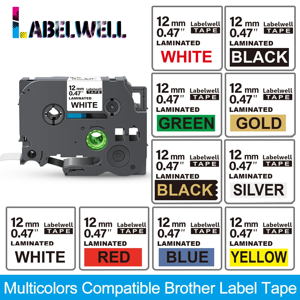 6-9-12mm-231-Label-Tape-Compatible-for-Brother-231-221-211-131-631 ...