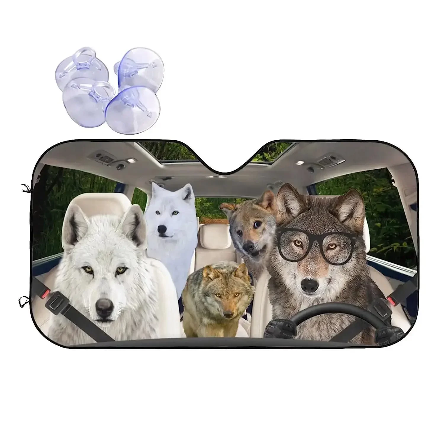 Wolf-Front-Windshield-Sun-Shade-Wolf-Driver-Car-Windshield-Sunshade ...